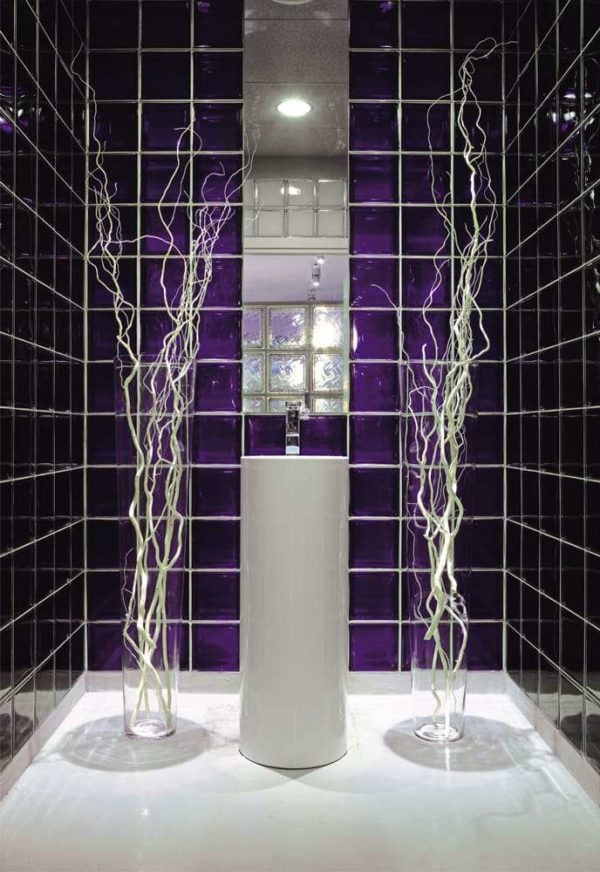 Purple reflections | Glass blocks | Seves Glassblock
